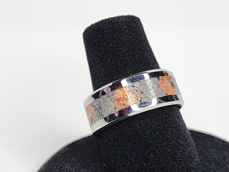 Yooperlite and Copper in Stainless Steel Inlay Ring (U.V. Reactive ...
