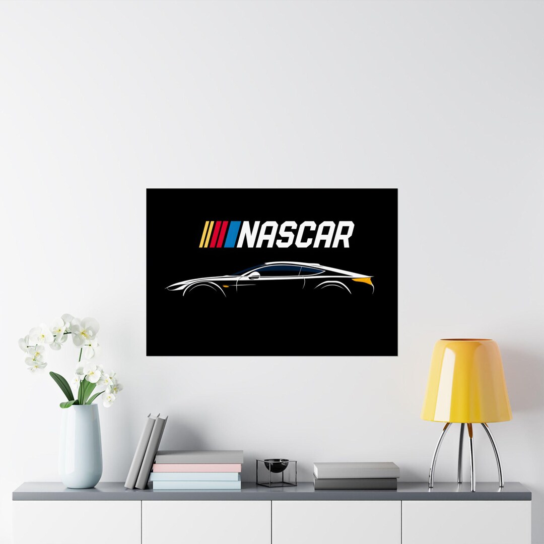 Nascar Car Poster: Race Car Wall Art, Man Cave Decor - Etsy