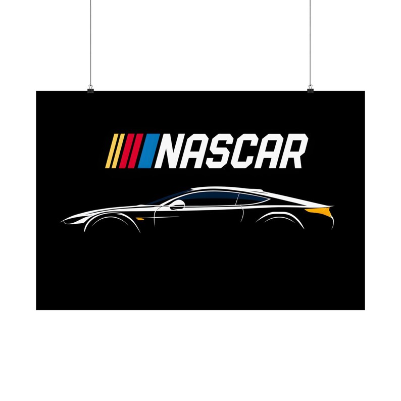 Nascar Car Poster: Race Car Wall Art, Man Cave Decor - Etsy