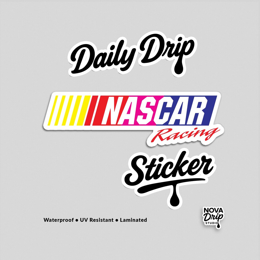 Retro NASCAR Sticker – Waterproof & Uv-resistant Decal | Glossy Racing ...