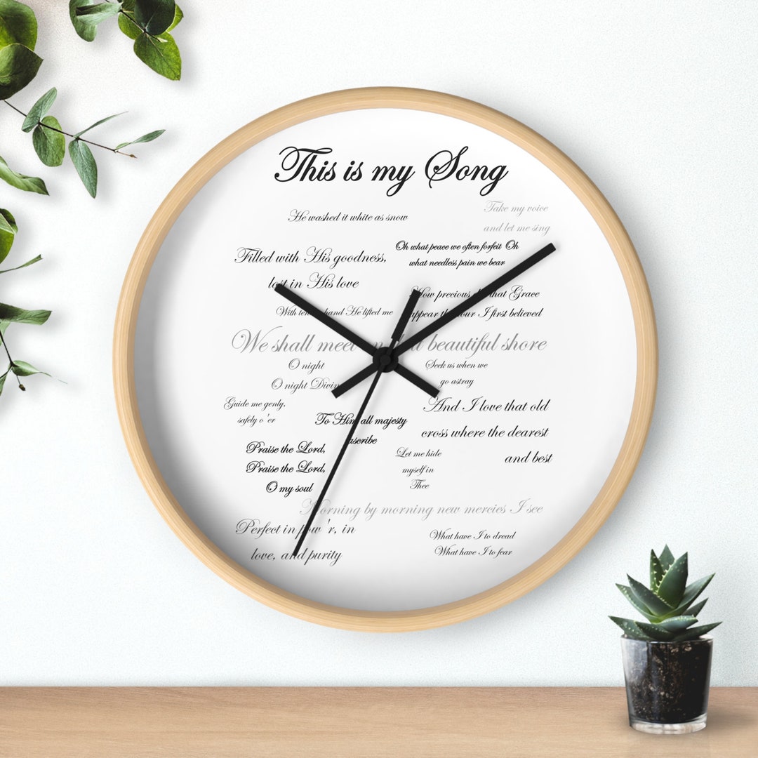 This is My Song Hymn Lyrics Wall Clock - Etsy