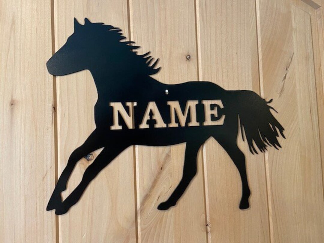 Galloping Horse Name Sign - Etsy