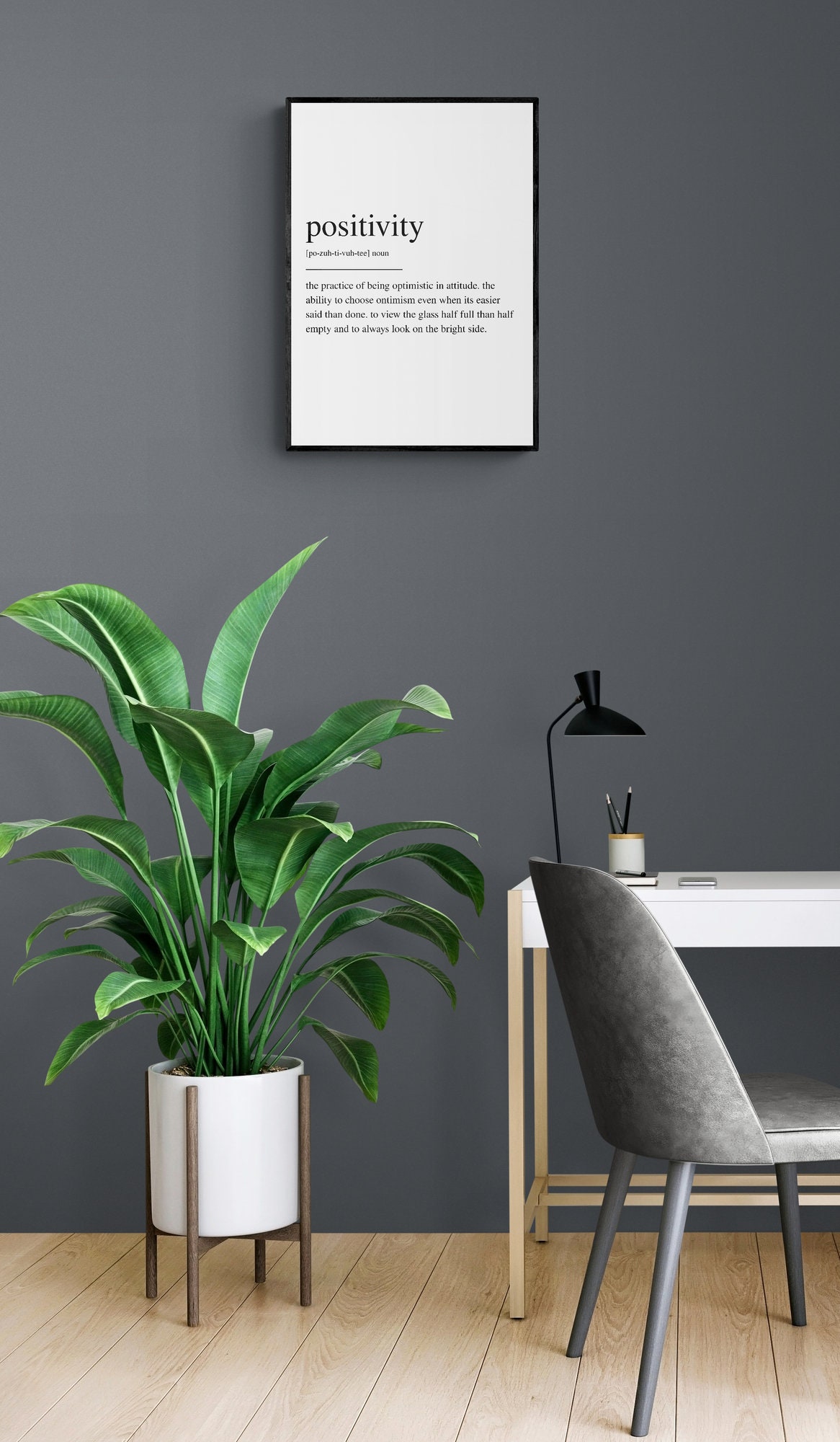 Positivity Definition Wall Art Modern Quote Prints Home - Etsy