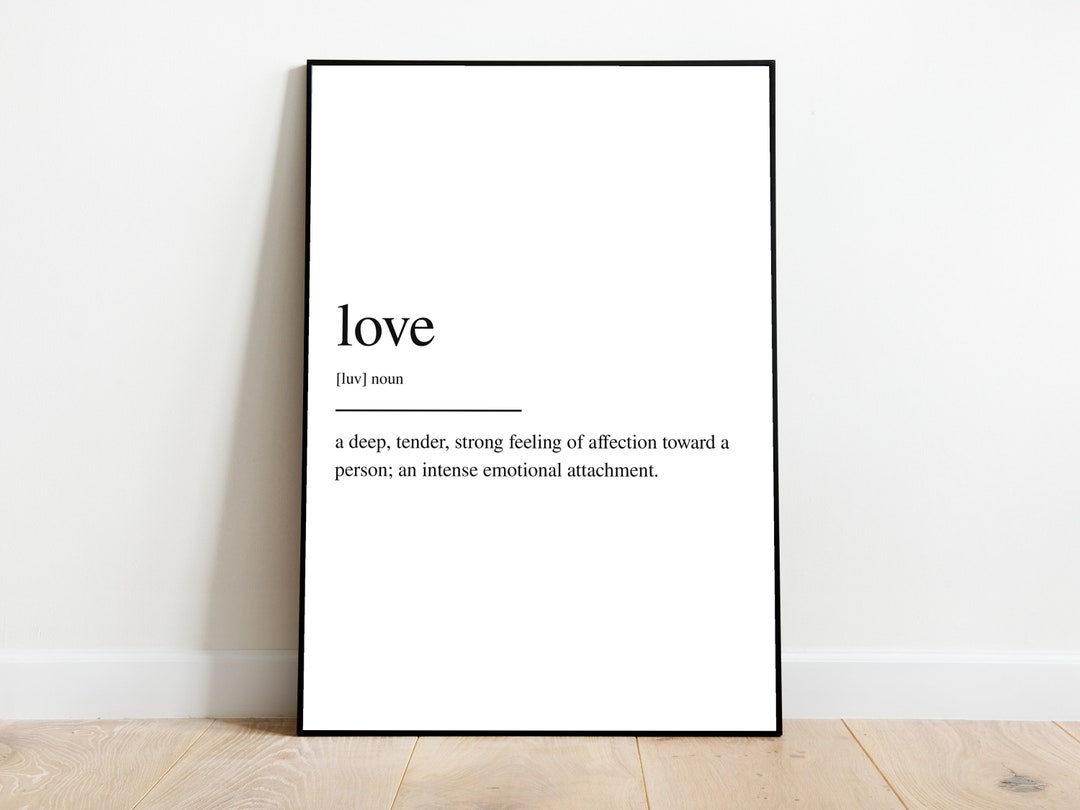Love, Definition Wall Art, Modern Quote Prints, Home Decor, Wall Art ...