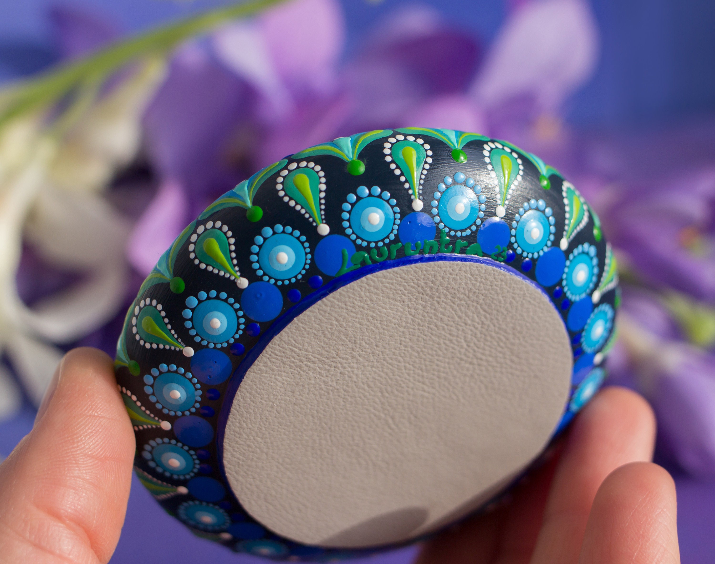 Painted Rock Mandala Stone Hand Painted Original Dot Art Mandala Rock ...