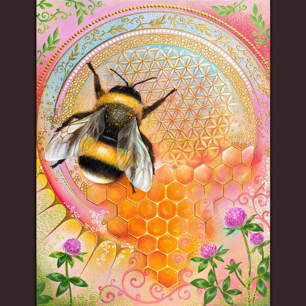 Bee Painting - Etsy