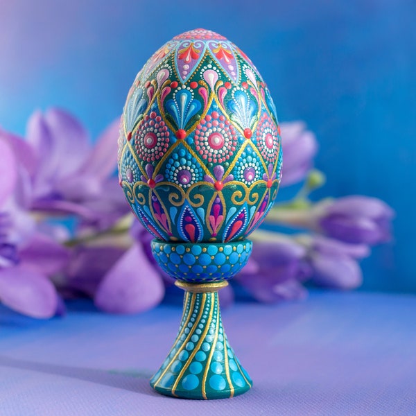 Blue Pysanky Egg - Etsy