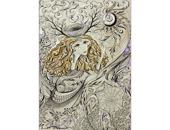 Forest Nymph Drawing