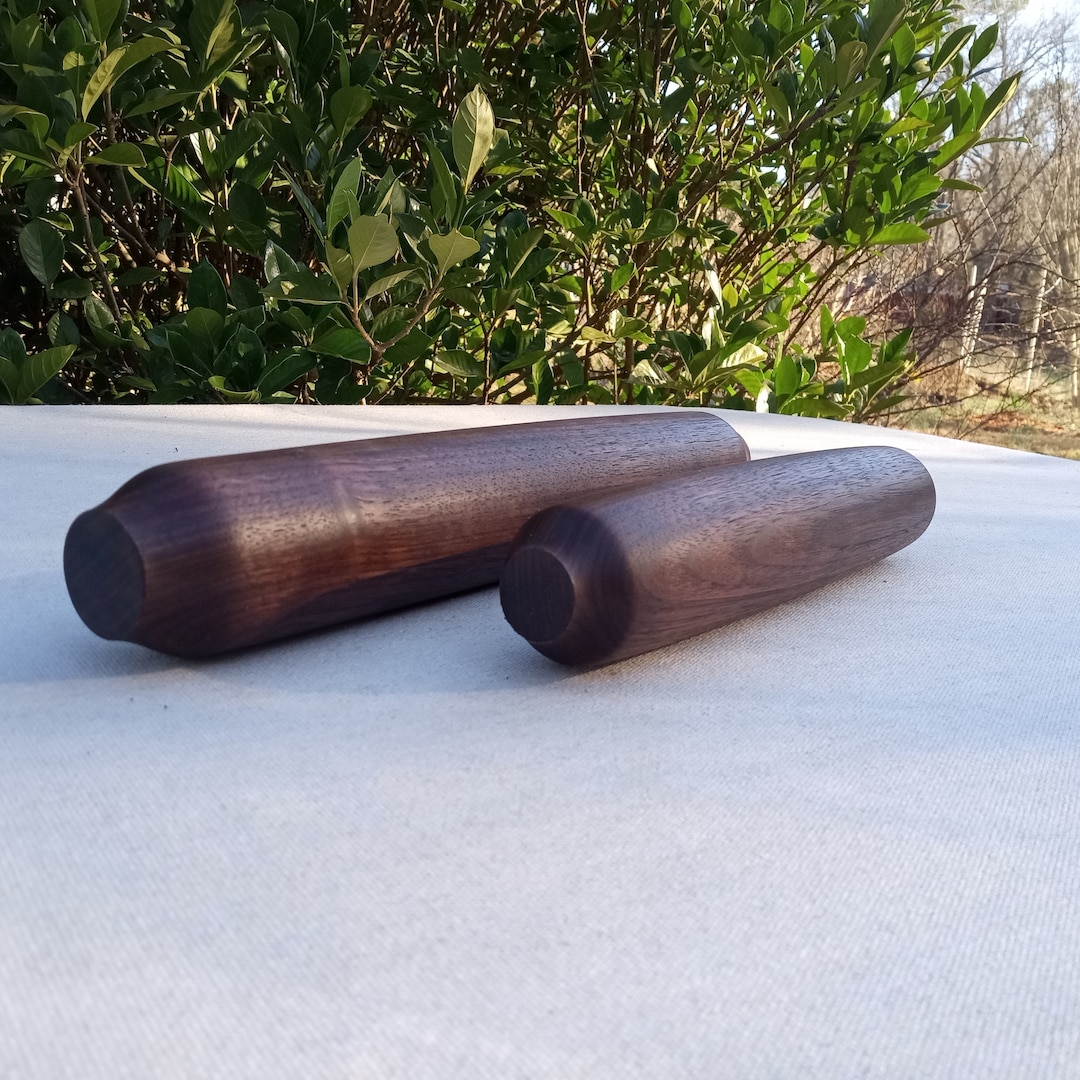 Handmade Black Walnut Wood Rolling Pins Blunt Ended Mini Wooden Pastry ...
