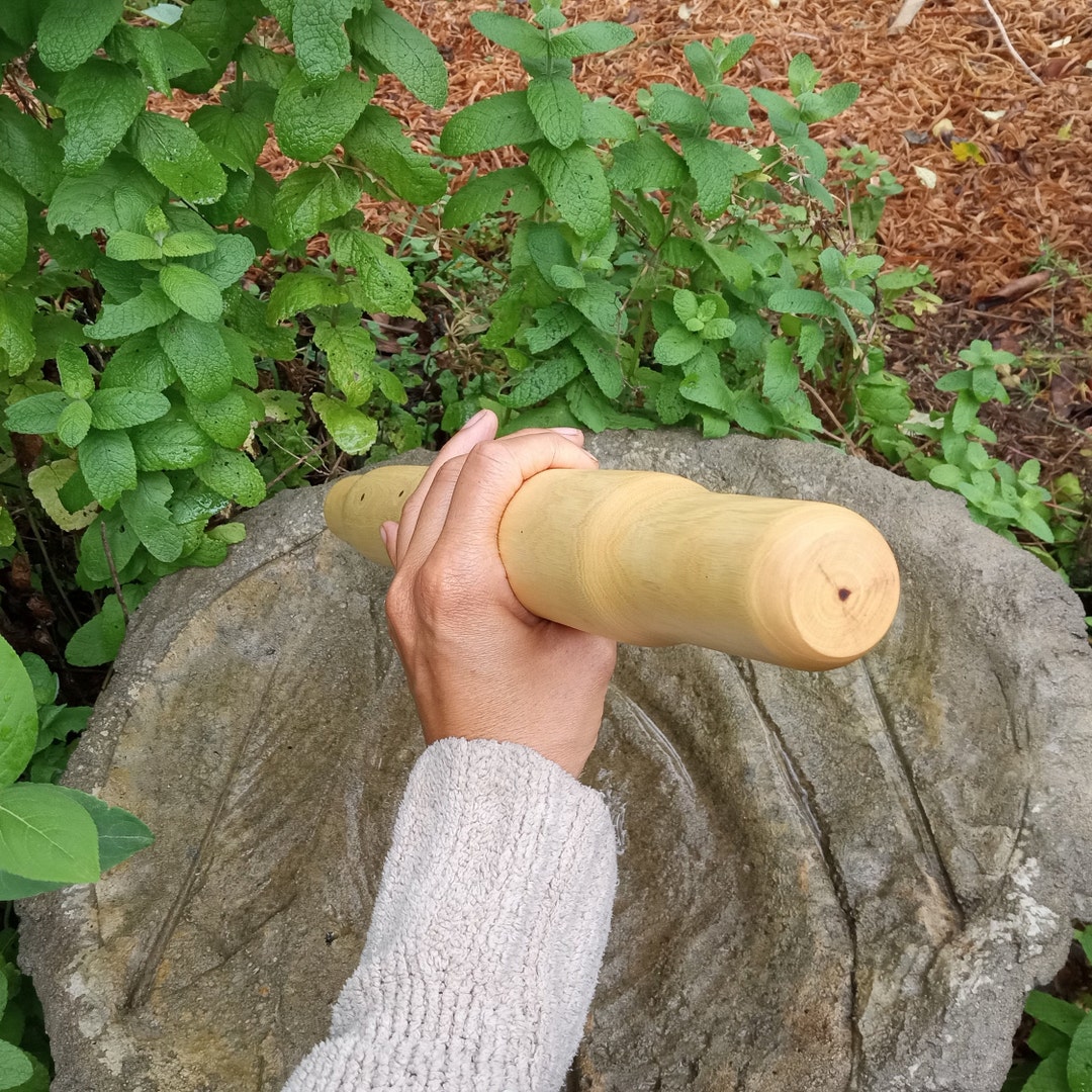 Large Handmade Solid Wooden Rolling Pin/ 16 Traditional Style Wood ...