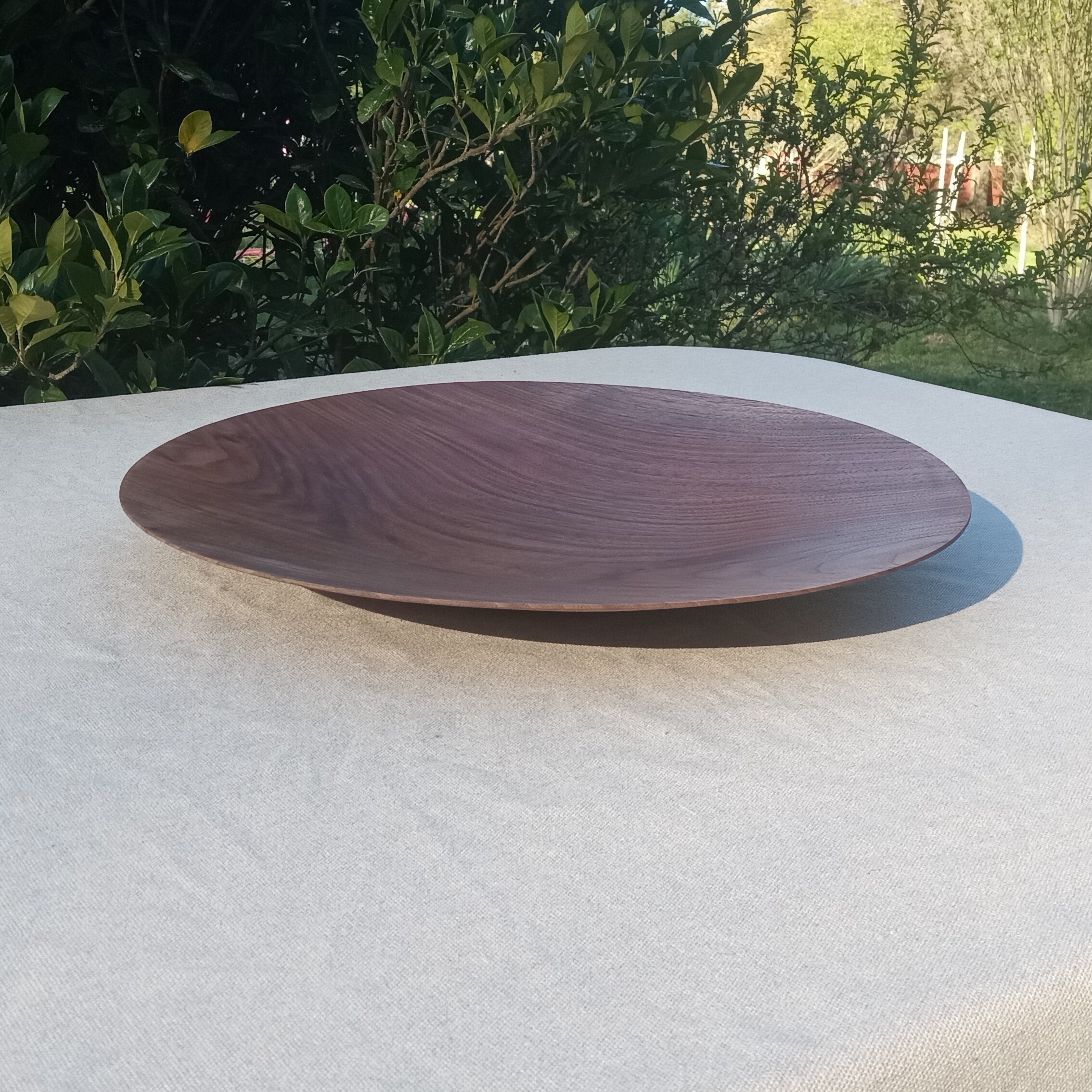 15 Black Walnut Wood Plate/ Large Handmade Wooden Serving Platter ...