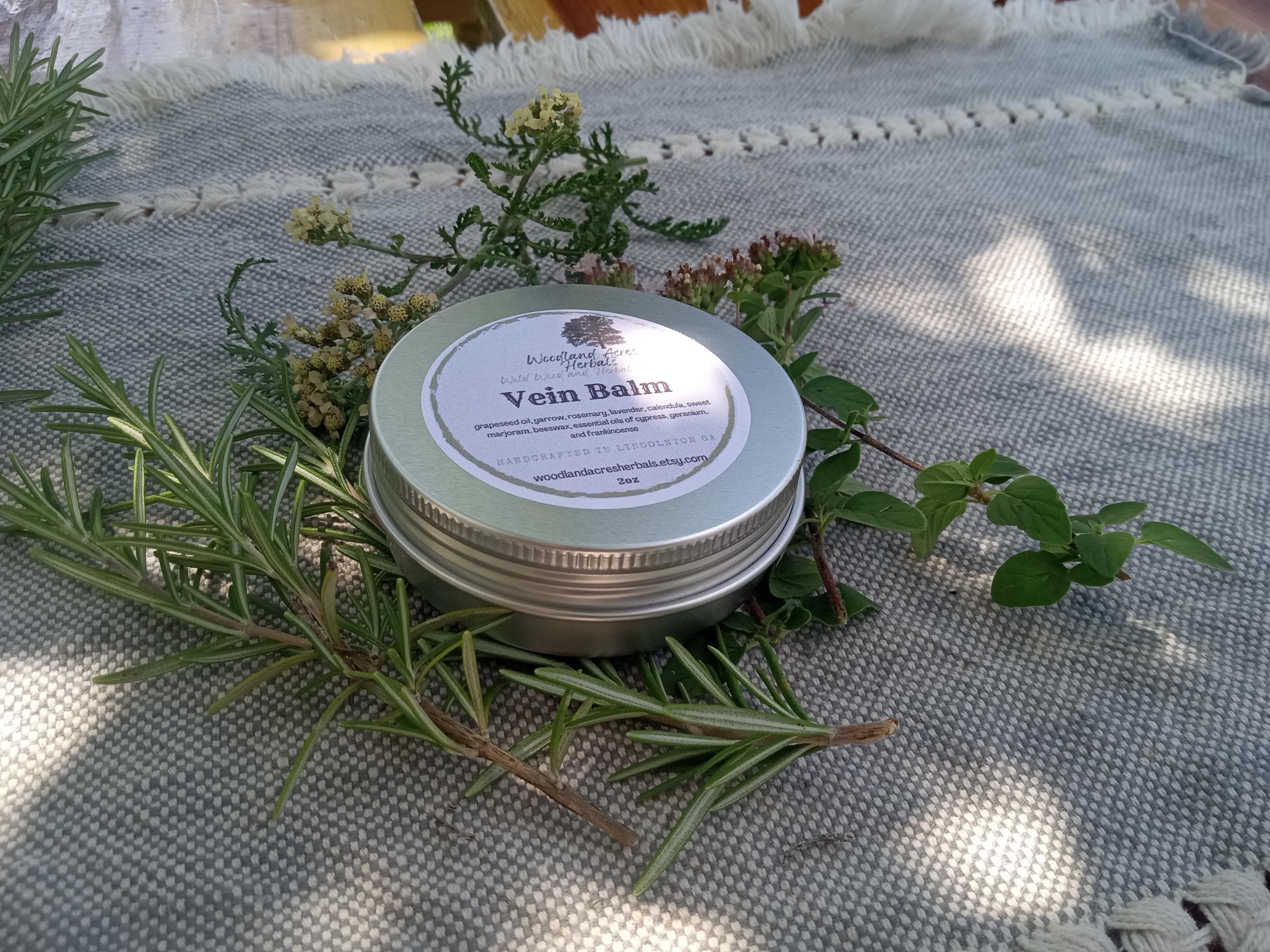 Herbal Vein Salve: Yarrow, Calendula, Cypress & Geranium Toning ...