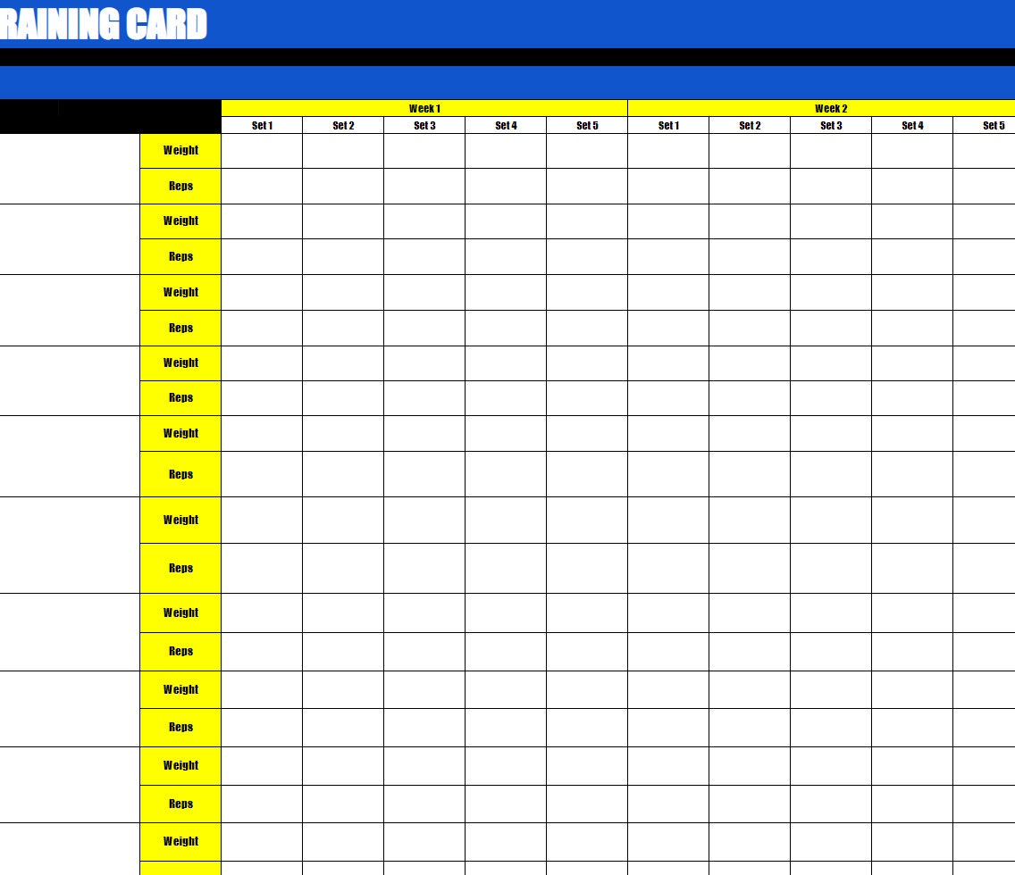 Training Template Google Sheets Download!! - Etsy