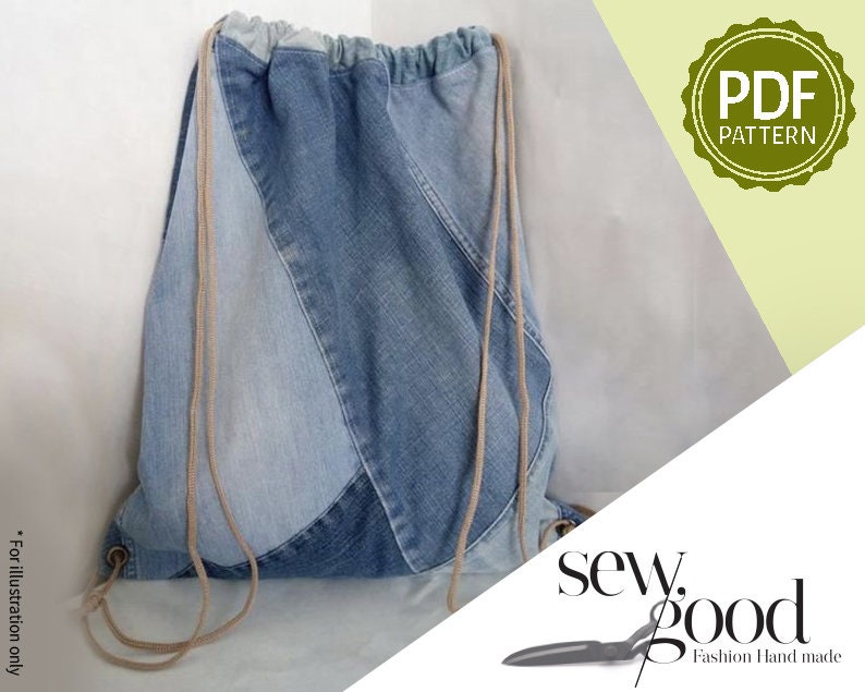 String Backpack PDF Printable Sewing Pattern in English - Etsy