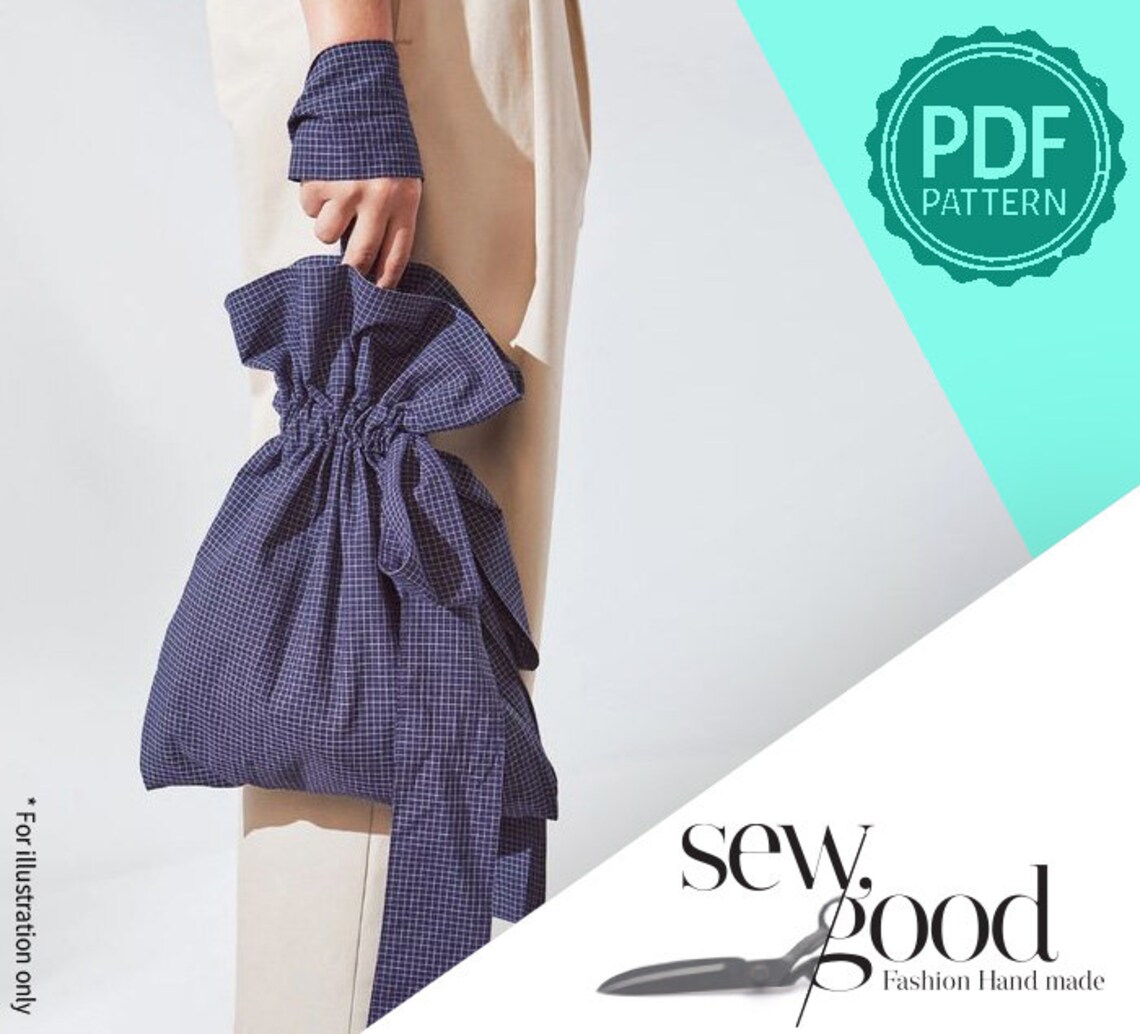 Women Gathering Straps Bag , PDF Printable Sewing Pattern in English ...