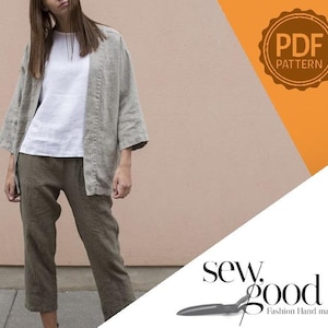 Women Kimono Top , 2 Files With All Sizes in English, PDF Printable ...