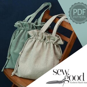 Women Gathering Straps Bag , PDF Printable Sewing Pattern in English ...