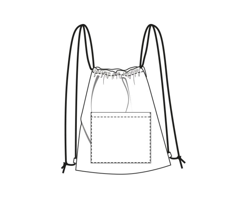 String Backpack , PDF Printable Sewing Pattern in English, Instant ...