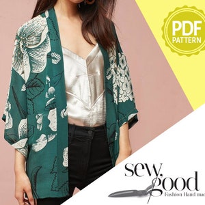 Women Kimono Top , 2 Files With All Sizes in English, PDF Printable ...
