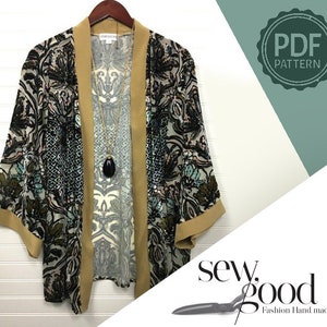 Women Kimono Top , 2 Files With All Sizes in English, PDF Printable ...
