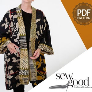 Women Kimono Top , 2 Files With All Sizes in English, PDF Printable ...