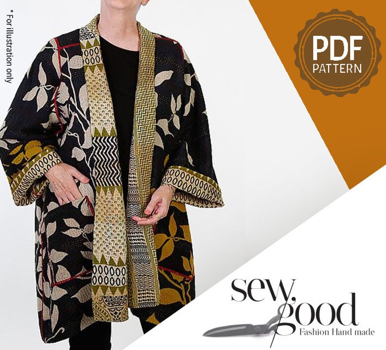 Women Kimono Top , 2 Files With All Sizes in English, PDF Printable ...