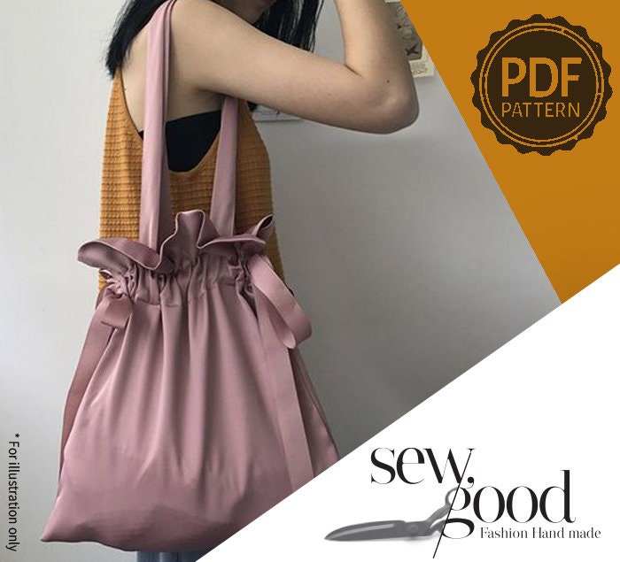 Women Gathering Straps Bag , PDF Printable Sewing Pattern in English ...