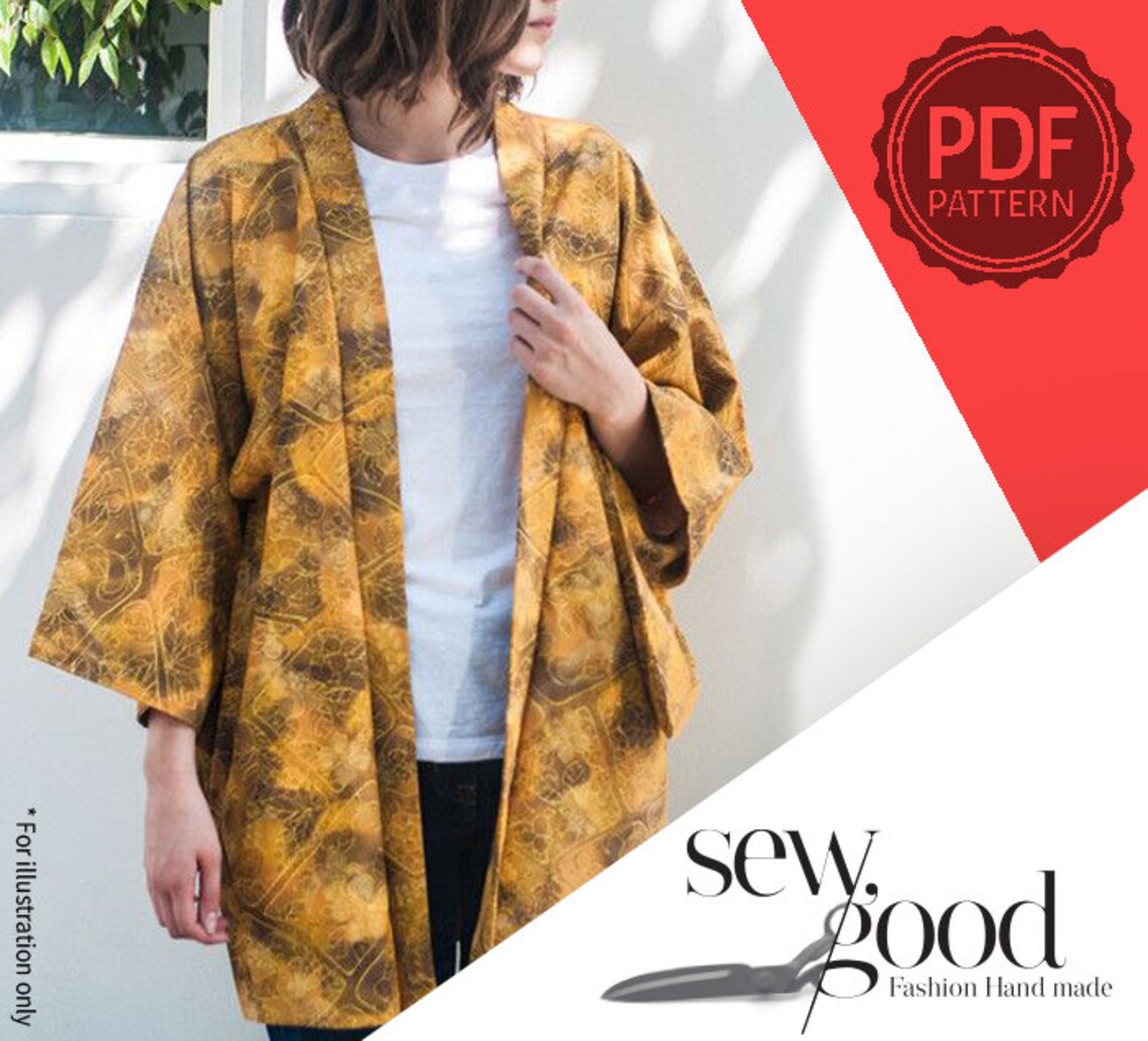 Women Kimono Top , 2 Files With All Sizes in English, PDF Printable ...