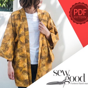 Women Kimono Top , 2 Files With All Sizes in English, PDF Printable ...