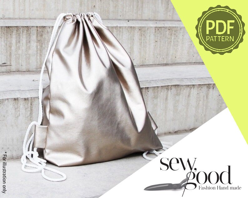 String Backpack PDF Printable Sewing Pattern in English - Etsy