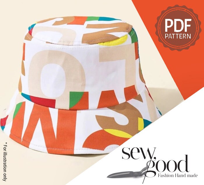 Women Zen Bucket Hat , PDF Printable Sewing Pattern, Instant Download ...