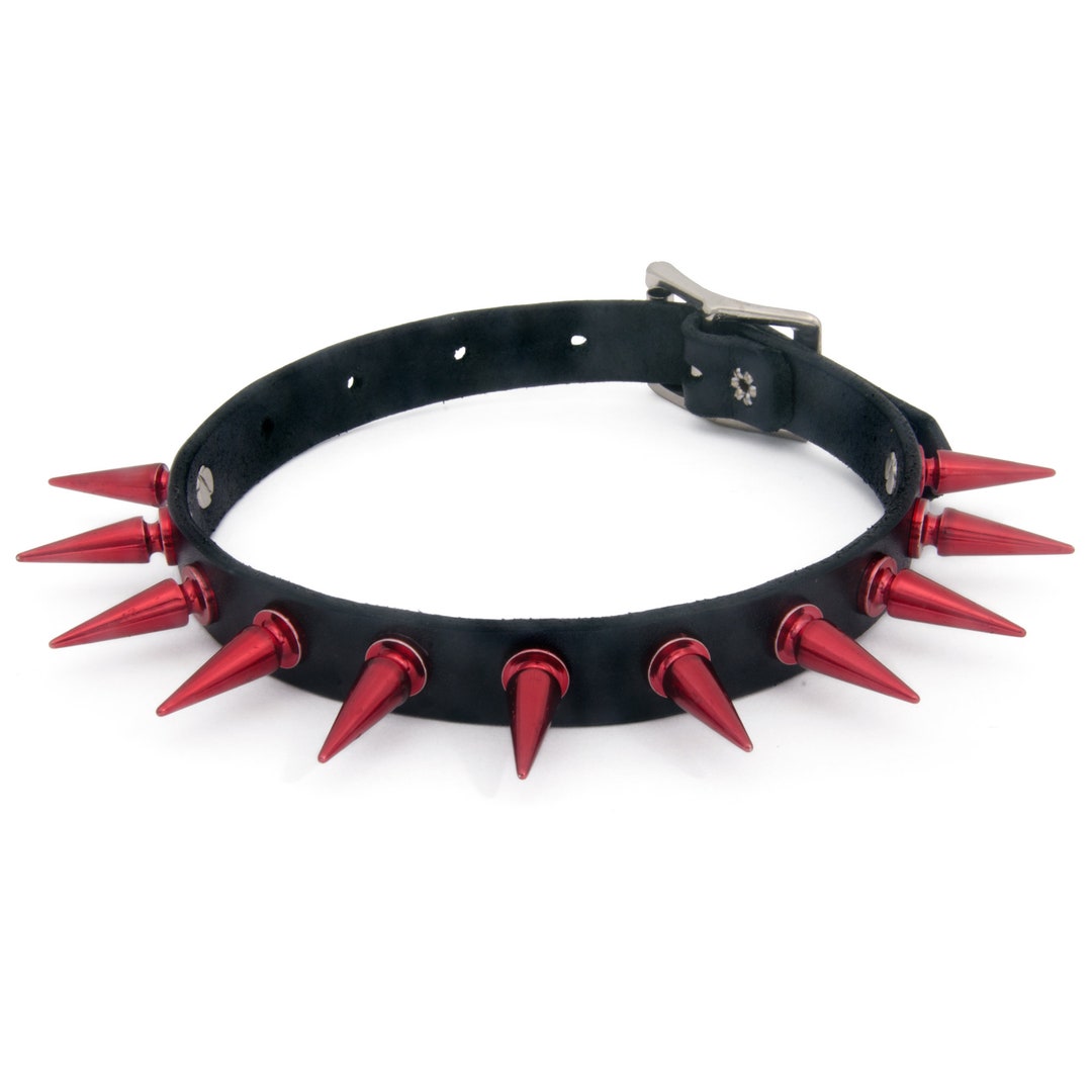 Rivithead Red Spike Choker - Etsy
