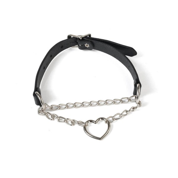Heart Chain Collar Choker - Etsy