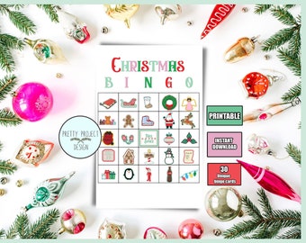 Elf Buddy Bingo Set Game Printable Christmas Party Digital 8x10 Kids ...