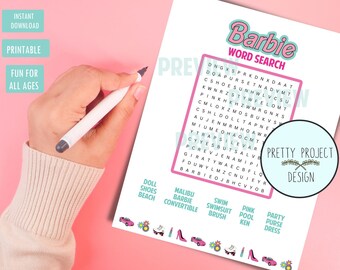 Barbie Word Search - Etsy Ireland