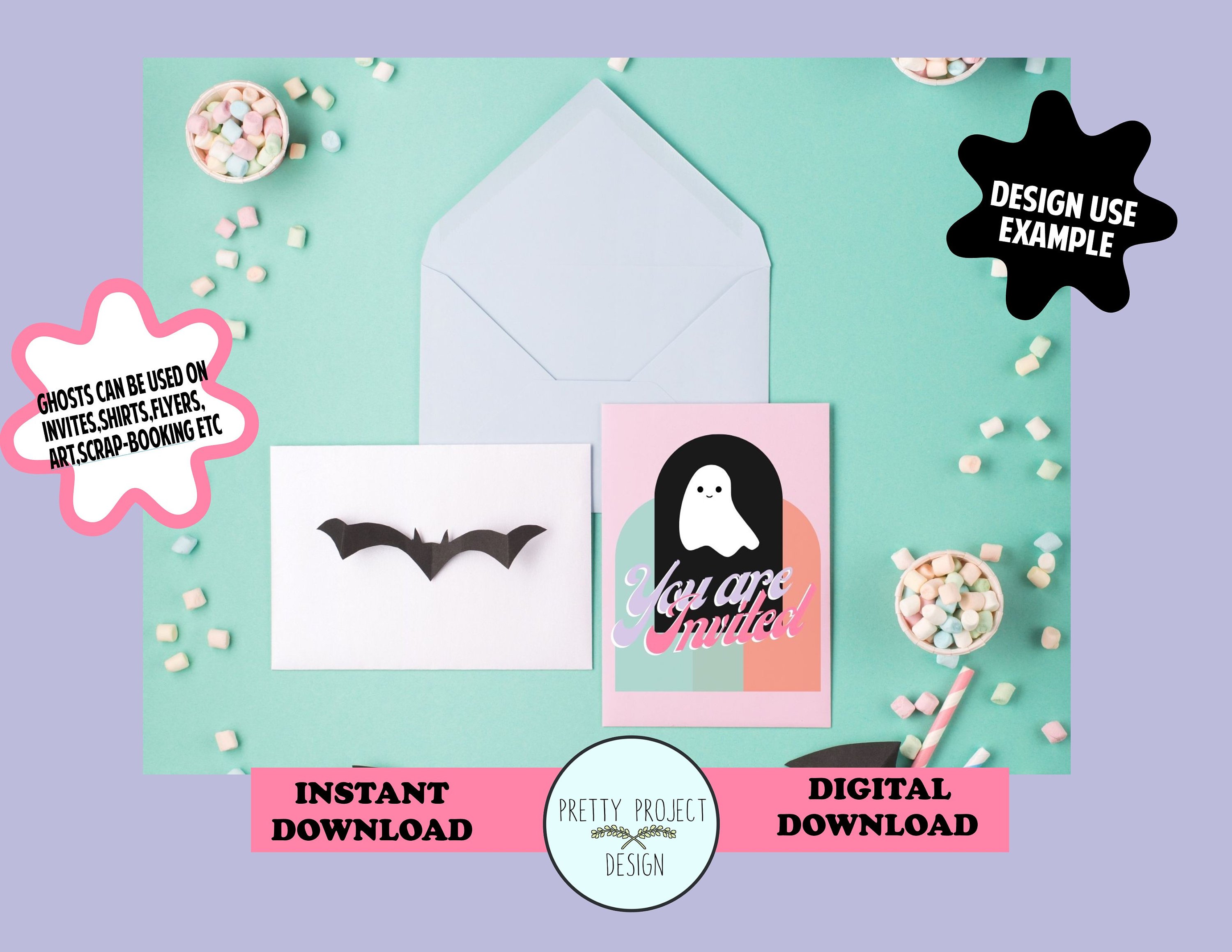 CUTE Ghost Bundle SVG PNG Jpg - Etsy