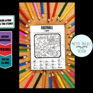 FOOTBALL I SPY Game Activity - Etsy