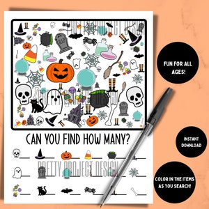 HALLOWEEN PRINTABLE Activity, Party Game - Etsy