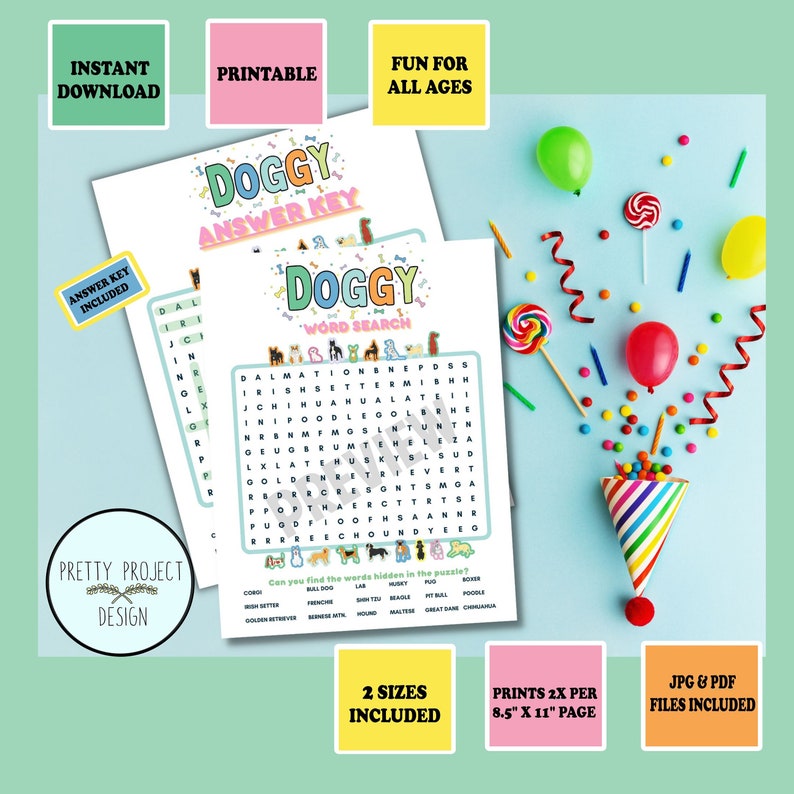 DOG WORD SEARCH Party Game - Etsy