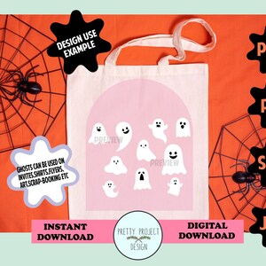 CUTE Ghost Bundle SVG PNG Jpg - Etsy