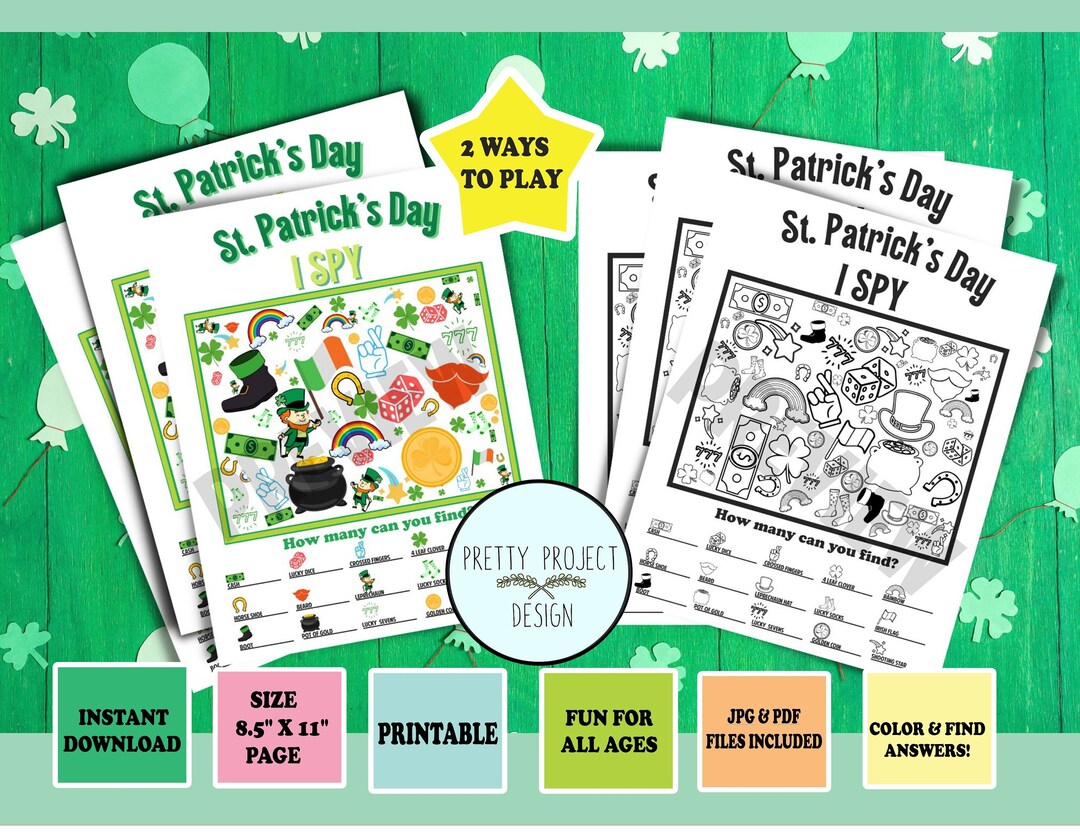 Saint Patricks Day I SPY GAME - Etsy