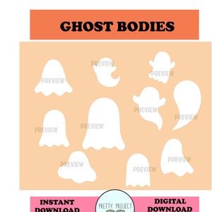 CUTE Ghost Bundle SVG PNG Jpg - Etsy