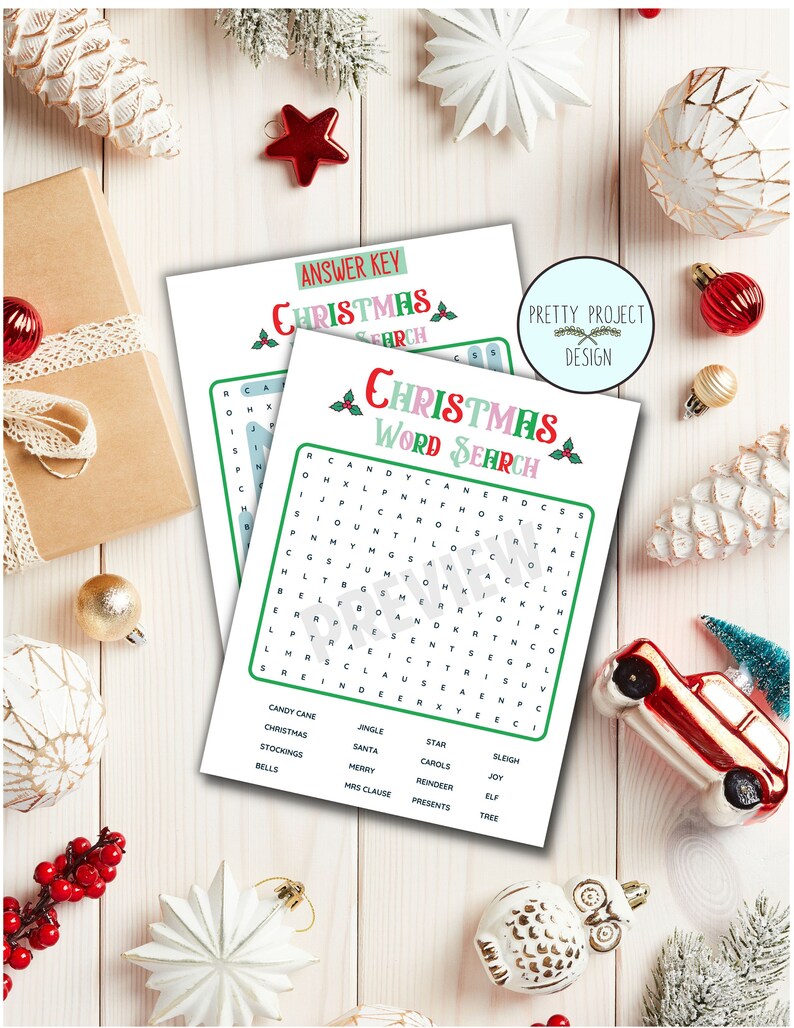 CHRISTMAS Word Search - Etsy