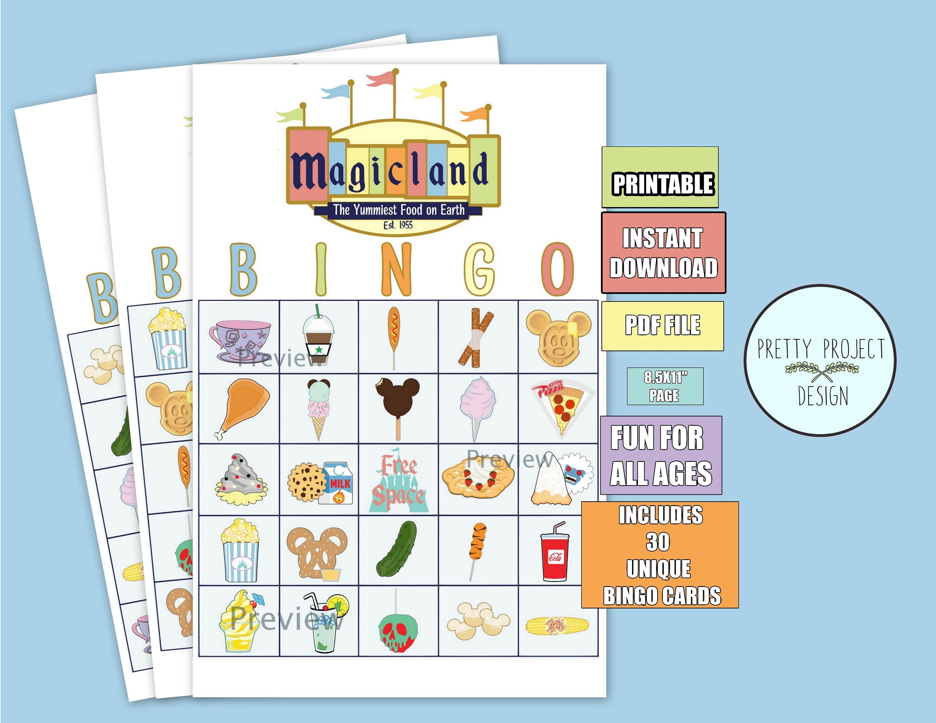 Magic Land Snack BINGO - Etsy