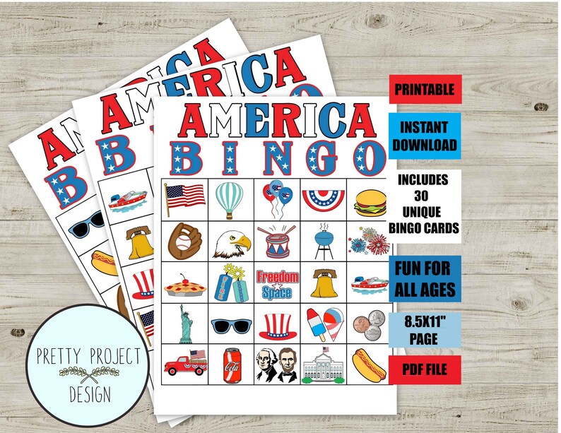 AMERICA BINGO - Etsy