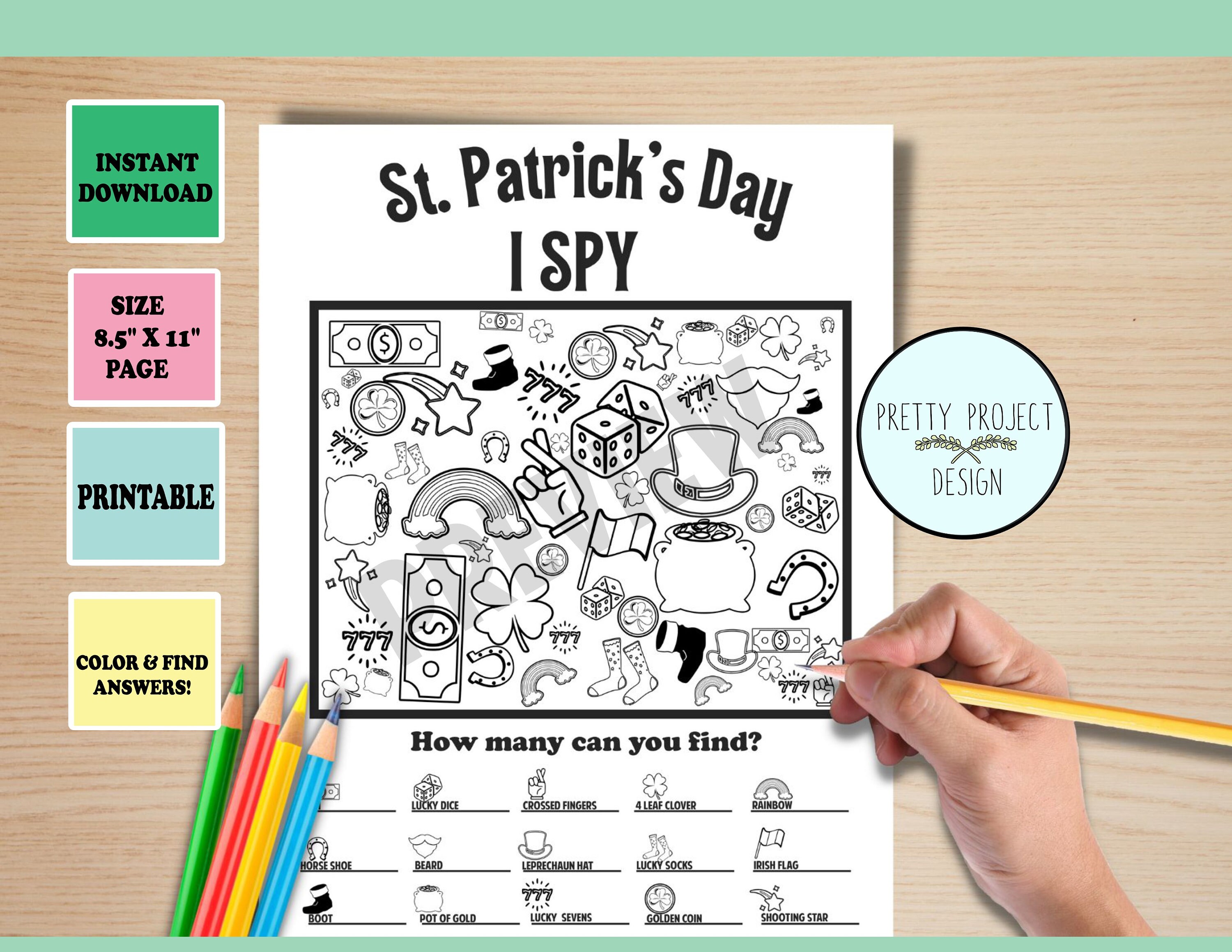 Saint Patricks Day I SPY GAME - Etsy