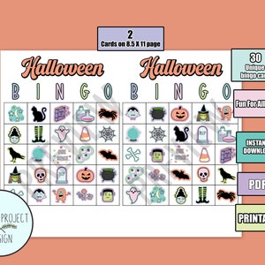 PASTEL HALLOWEEN BINGO - Etsy
