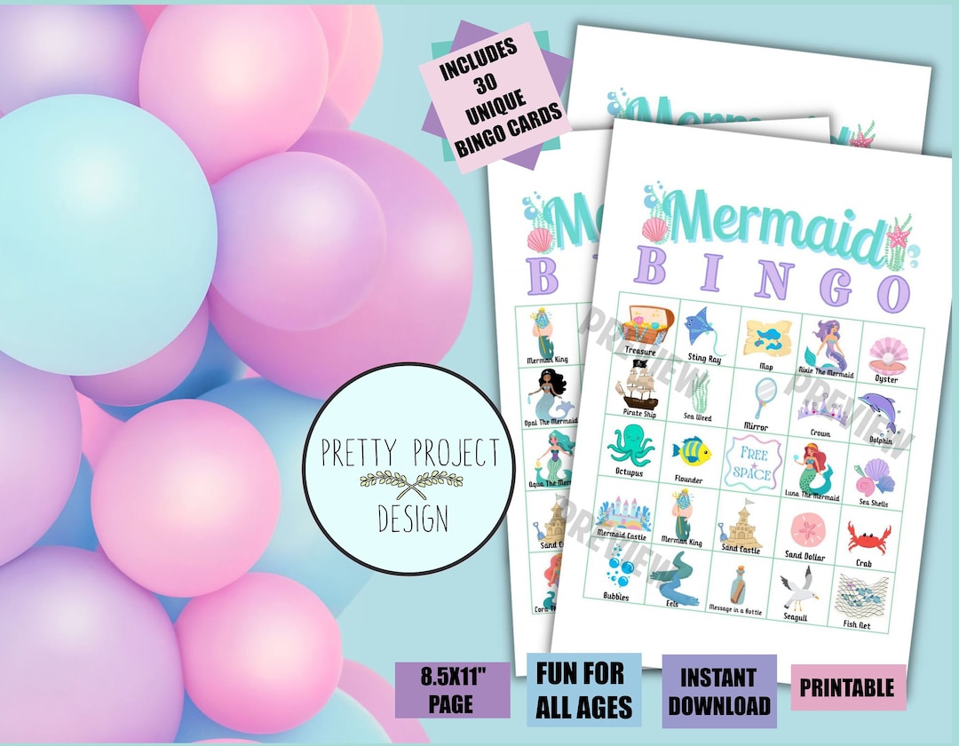 MERMAID BINGO - Etsy