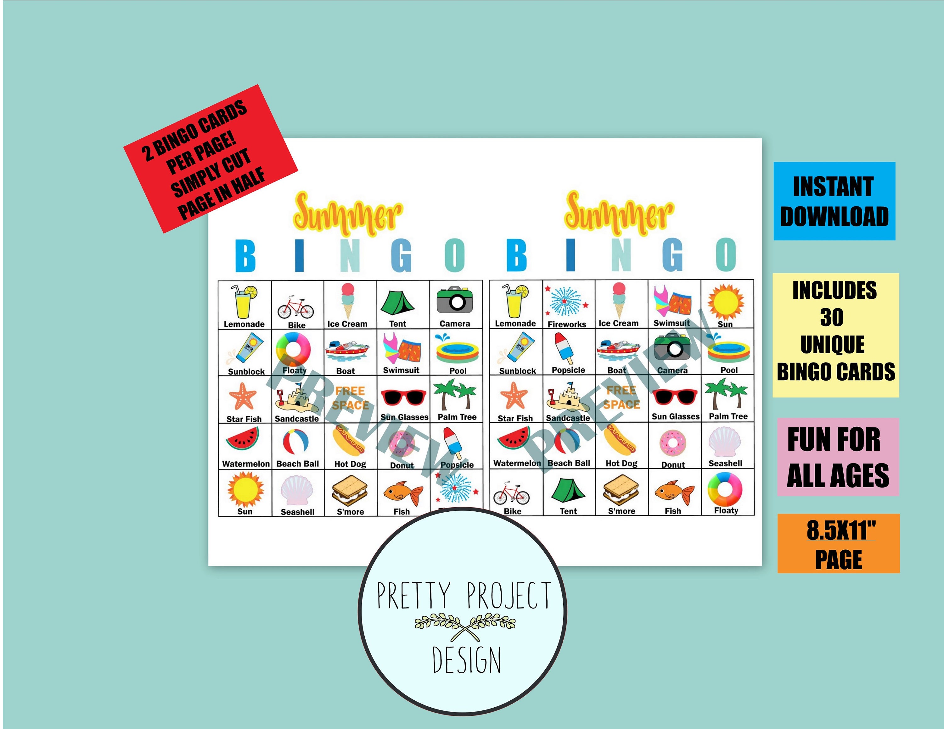 Summer BINGO - Etsy