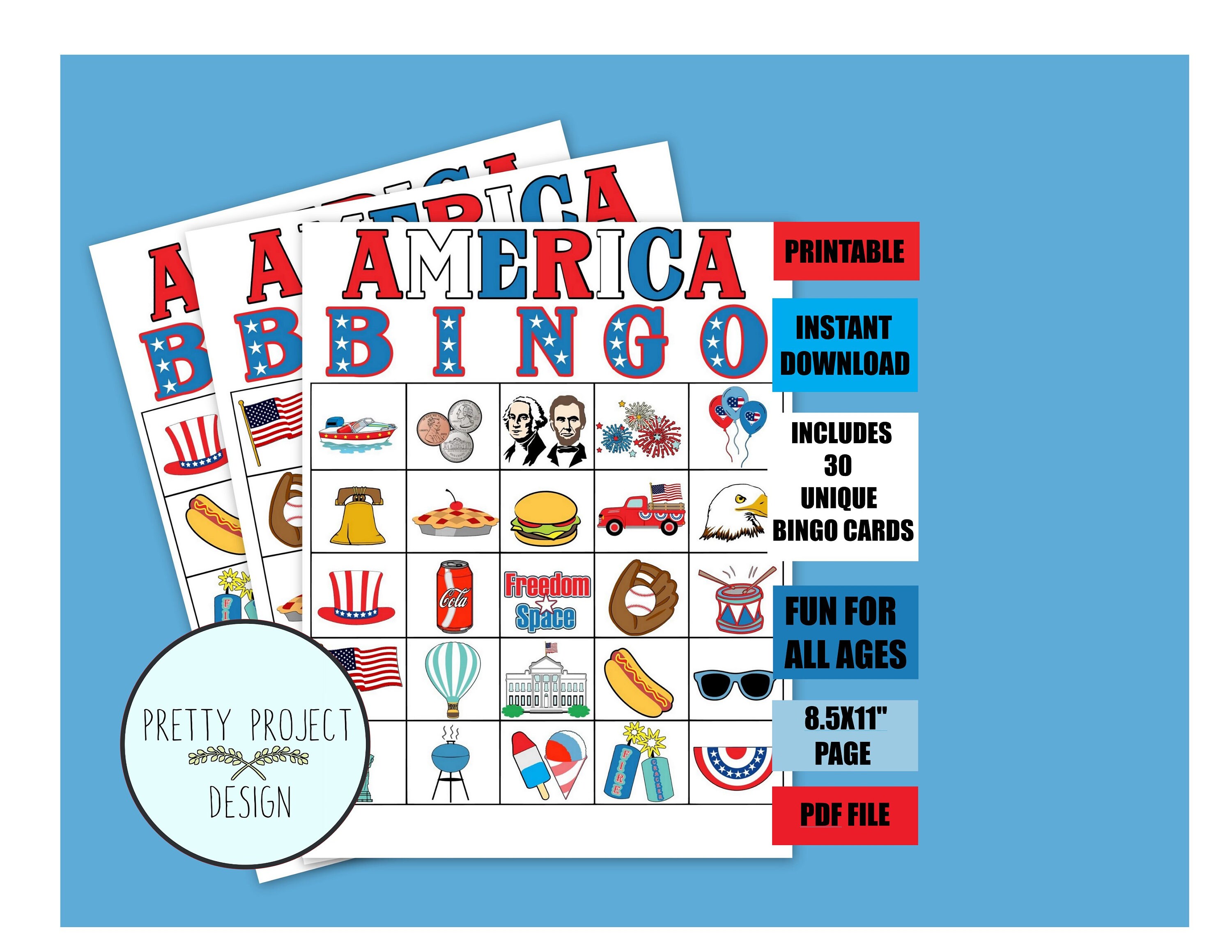 AMERICA BINGO - Etsy